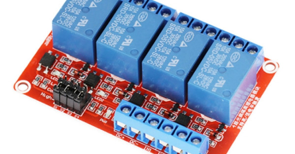 4 Way 5V Relay Module With Optocoupler Isolation Supports High And Low ...